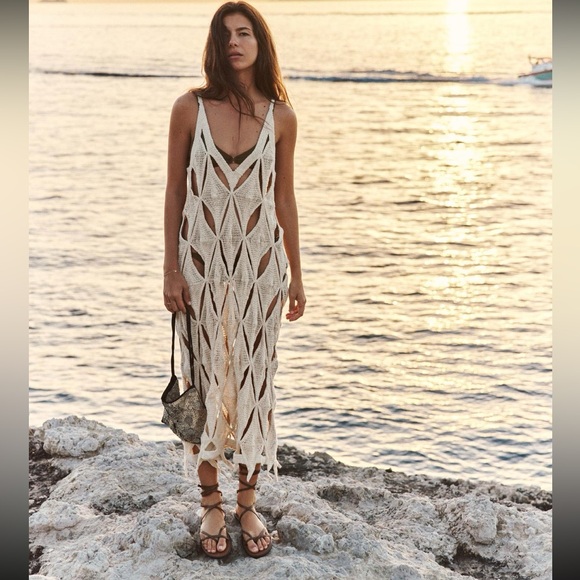 Zara | Dresses | Zara Limited Edition Crochet Dress | Poshmark